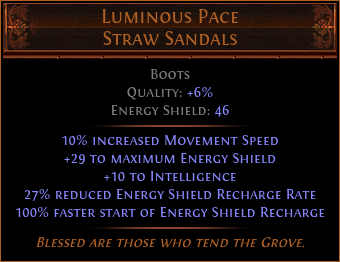Buy PoE2 Luminous Pace Straw Sandals - Cheap PoE2 Items For
