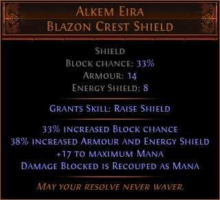Buy PoE2 Alkem Eira Blazon Crest Shield - Cheap PoE2 Items