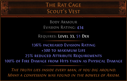 Buy PoE2 The Rat Cage Scout's Vest - Cheap PoE2 Items For